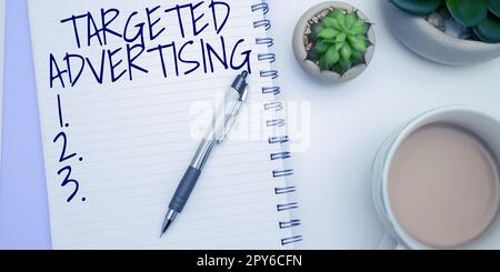 Handwriting text Targeted Advertising. Word Written on Online ...