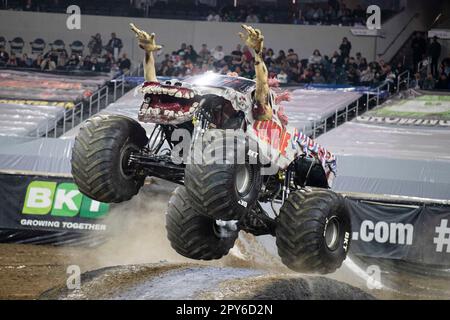 Zombie driven by Bari Musawwir (cq) attempts a backflip during the ...