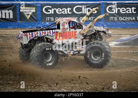 Zombie driven by Bari Musawwir (cq) hits a jump during the Racing ...