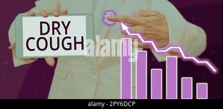 Conceptual display Dry Cough. Word Written on cough that are not ...