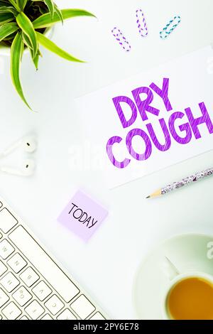 Writing displaying text Dry Cough, Business showcase cough that are not ...
