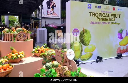 Tropical fruit parade 2023, a fruit market, at Siam Paragon shopping ...