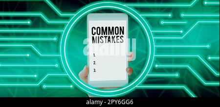 Conceptual display Common Mistakes. Internet Concept actions that are ...