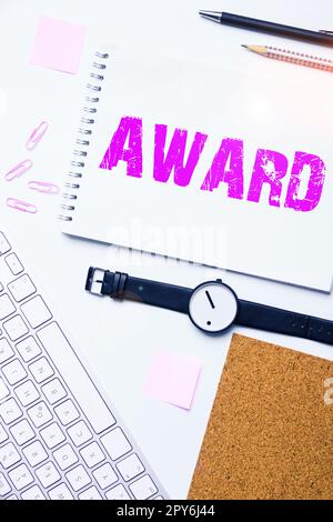 Conceptual caption First Prize. Word for the most desirable or grand ...