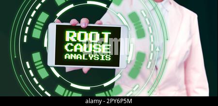 Writing displaying text Root Cause Analysis. Word Written on Method of Problem Solving Identify ...