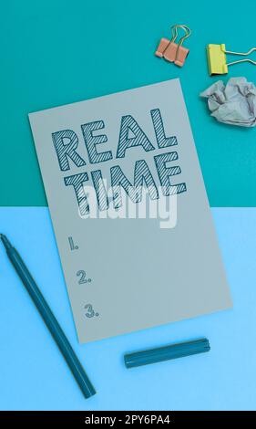 Text showing inspiration Real Time Recovery. Business showcase maximum ...