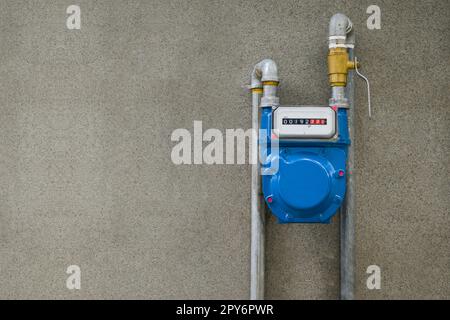 Residential natural gas meter measuring gas consumption Stock Photo - Alamy