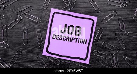 Conceptual caption Job Description. Concept meaning A document that ...