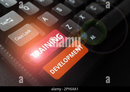 Handwriting text Training And Development. Conceptual photo Organize ...