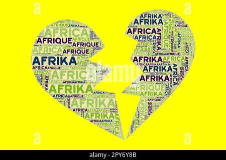 The Words 'Afrika, Africa, Afrique, ' as Word Art, Word Cloud, Tag ...