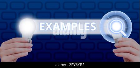 Text showing inspiration Examples, Concept meaning photo Sample Model ...