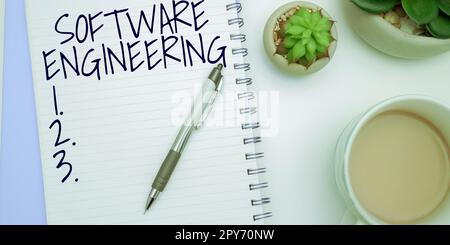 Handwriting text Software Engineering, Word for Program Development in ...