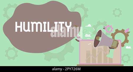 Text showing inspiration Humility. Word Written on being Humble is a ...