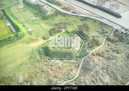 Aerial photo of a fort known as Littlehampton Redoubt which was built ...