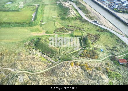 Aerial view of a fort known as Littlehampton Redoubt which was built in ...