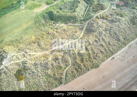 Aerial view towards the Littlehampton Wave the Swimming Pool and ...