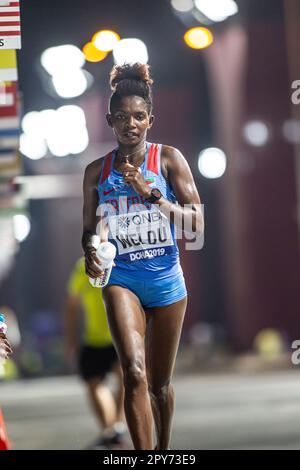 Nazret WELDU participating in the Doha 2019 World Athletics ...