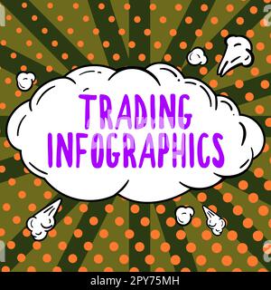 Hand writing sign Trading Infographics. Word Written on visual ...