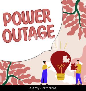 Sign displaying Power Outage. Conceptual photo The ability to influence ...