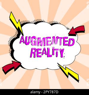Conceptual caption Augmented Reality, Business showcase technology that ...
