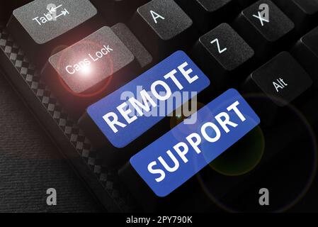 Word writing text Remote Support. Business photo showcasing help ...
