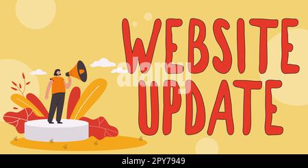 Inspiration showing sign Website Update. Word Written on keeping the ...