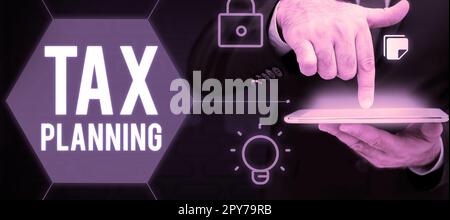 Handwriting text Tax Planning. Business idea analysis of financial ...