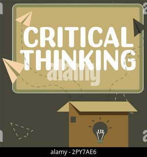 Conceptual display Critical Thinking, Word Written on sequence of ...