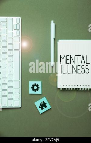 Writing displaying text Mental Illness, Business concept person ...