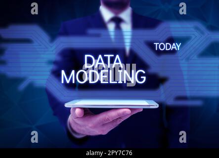 Handwriting text Data Modeling. Word Written on process of transferring ...