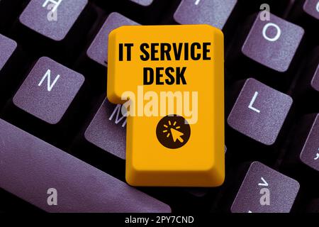 Writing displaying text It Service Desk. Conceptual photo Technological ...