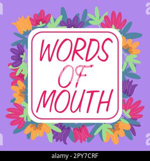 Handwriting text Words Of Mouth, Conceptual photo simple statement can ...
