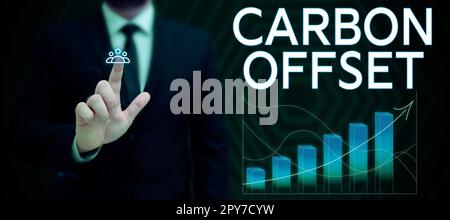 Writing displaying text Carbon Offset. Business idea Reduction in ...