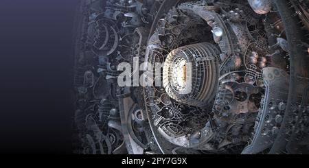 a huge wave moves through space 3d rendering Stock Photo - Alamy