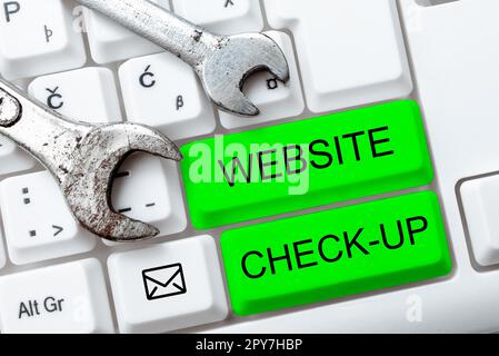 Text caption presenting Website Builder. Business overview construction ...