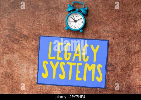 Conceptual display Legacy Systems. Concept meaning old method ...
