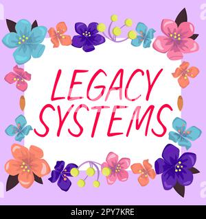 Conceptual display Legacy Systems. Business idea old method technology ...