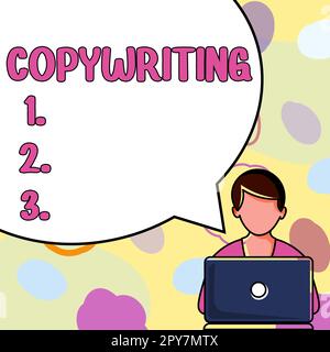 Text showing inspiration Copywriting. Business concept writing the text ...