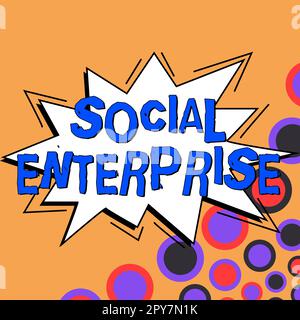 Hand writing sign Social Enterprise. Business concept Business that ...