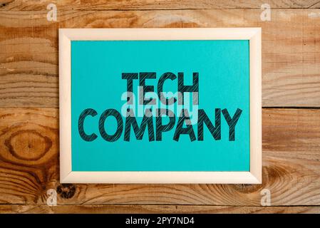 Conceptual caption Tech Company, Concept meaning a company that invents ...