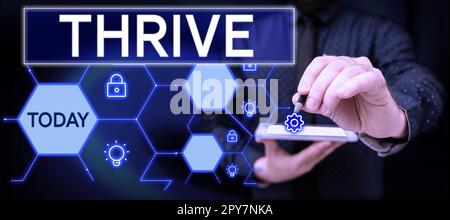 Conceptual caption Thrive, Word for Think positively Continue to ...