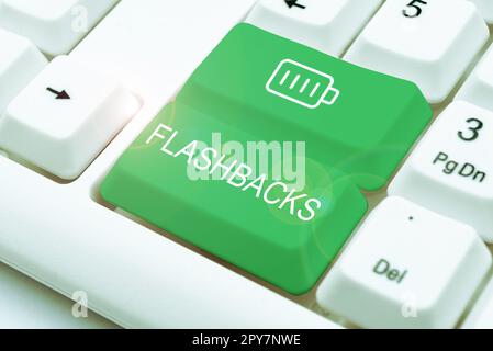 Inspiration showing sign Flashbacks, Word Written on interruption of ...