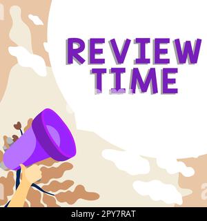 Conceptual display Review Time. Business idea situation or system its ...