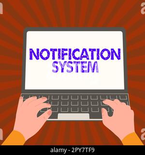 Handwriting text Notification System. Internet Concept Do not forget to ...