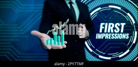 Handwriting text First Impressions. Business approach What a person ...