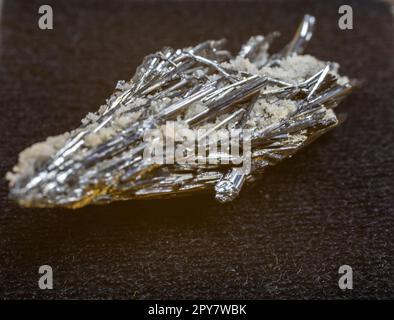 Antimonite crystals in close-up Stock Photo - Alamy