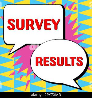 Conceptual caption Survey Results, Business concept result of activity ...