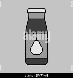 Pear vector grayscale icon. Graph symbol for food and drinks web site ...