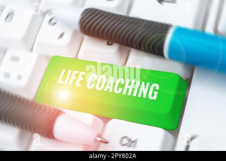 Conceptual display Life Coaching. Conceptual photo Improve Lives by ...