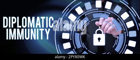 Inspiration showing sign Diplomatic Immunity, Business showcase law ...